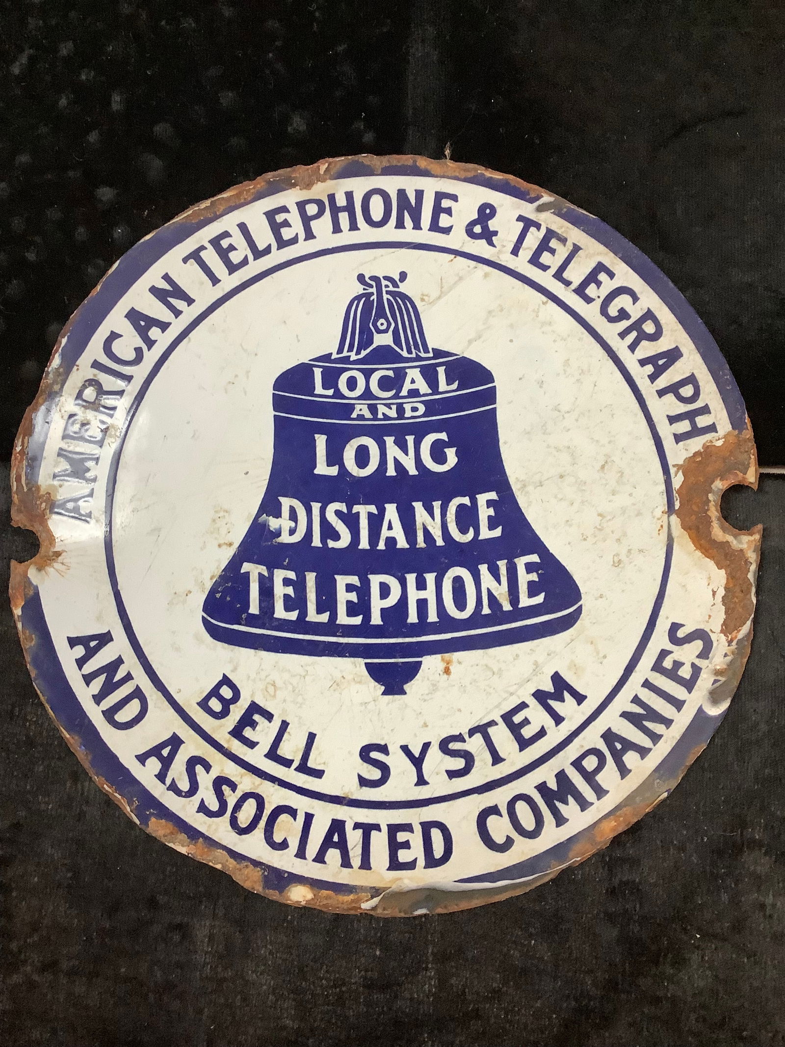 Porcelain Coal Mining Bell Sign