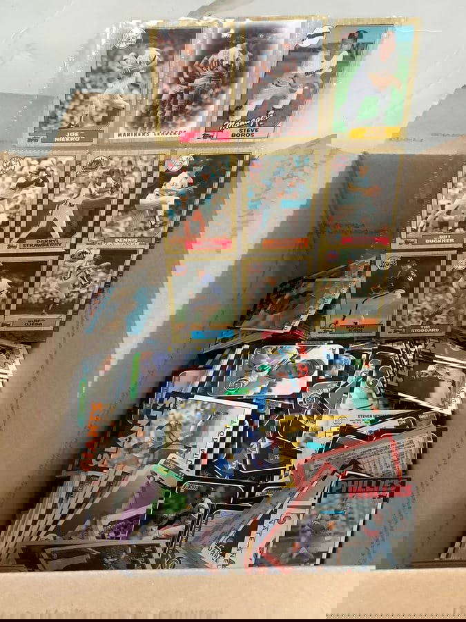 Lot Of Vintage Collectible Baseball Cards Various Years Auction