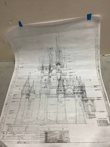 Disney Castle Blueprint (24in.x36in.)