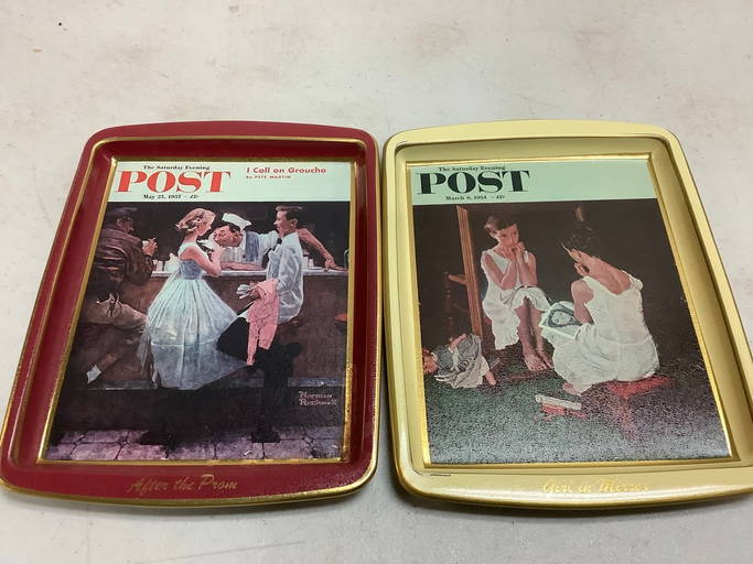 Norman Rockwell Saturday Evening Post Trays (7.75in.x6in.)