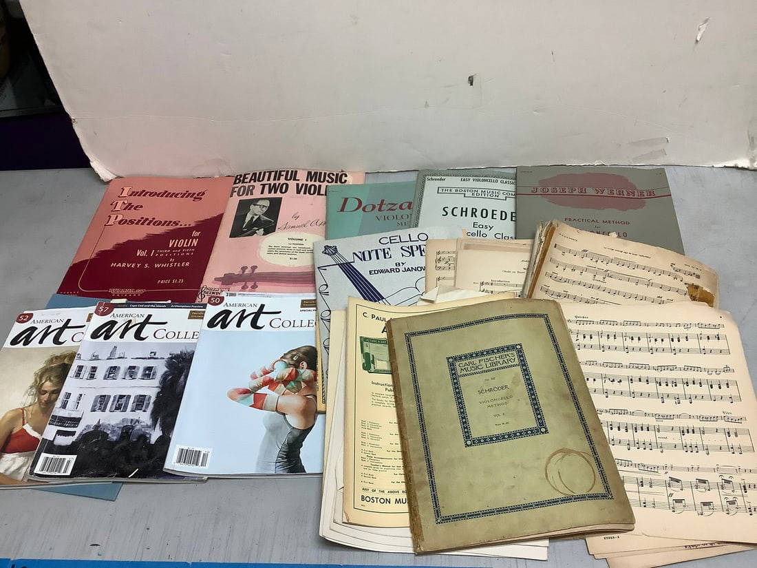 Vintage Music Books/song Sheets And Art Collector Magazines Auction