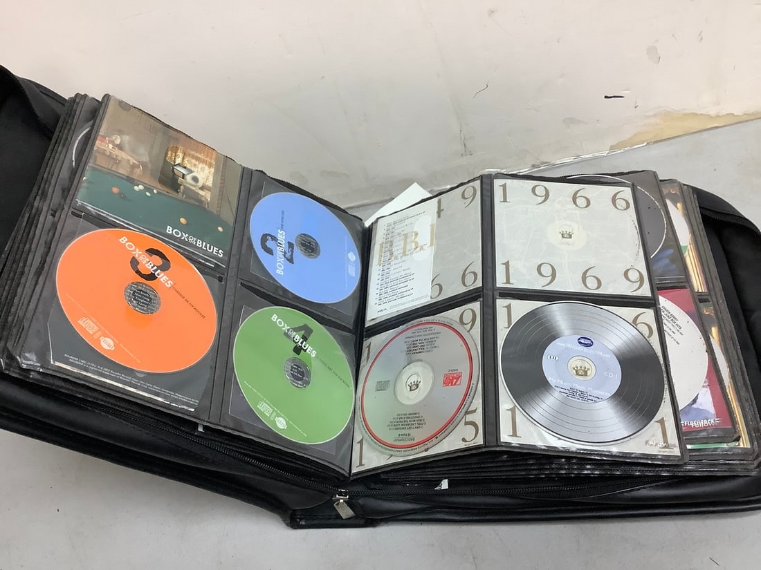 Cd Carrying Case Full Of Cd's (frank Sinatra, Chuck Barry, James Brown ...