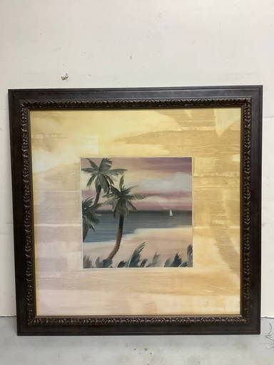 Framed Palm Tree Painting(28in.x28in.)