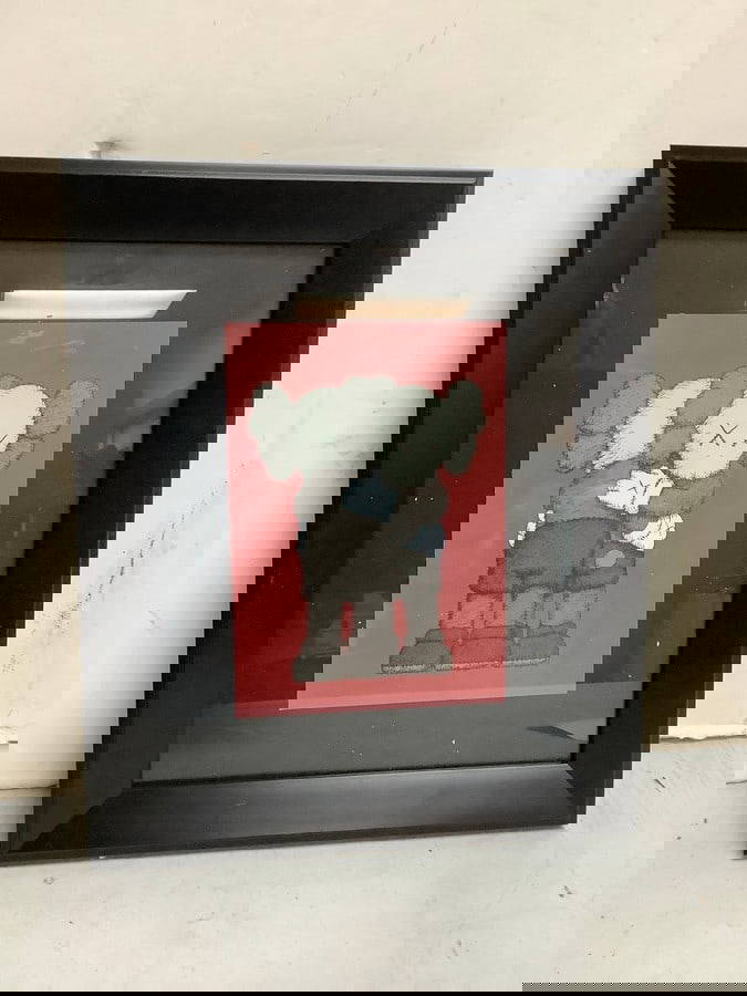 Kaws Framed Print(10in.x12in.) Auction