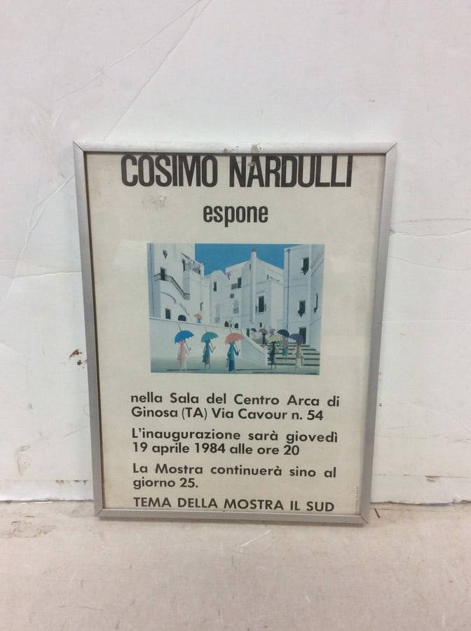 Cosimo Nardulli Espone Framed Art Work (16.5 X 12.5 In) Auction