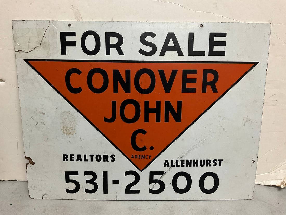 Conover John C. Agency For Sale Sign (18in.x24in.) Auction