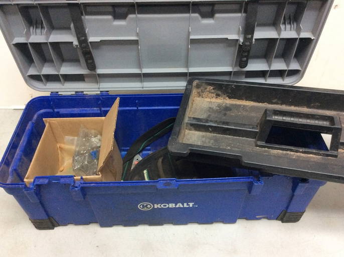 Kobalt Toolbox(26in.x11in.x11in.), Commercial Electric Tool Belt, And More