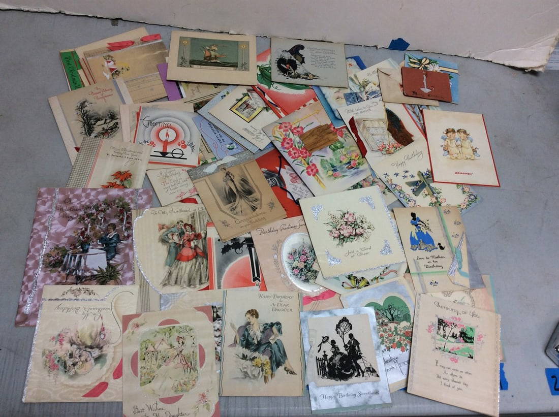 Vintage Used Greeting Cards Auction