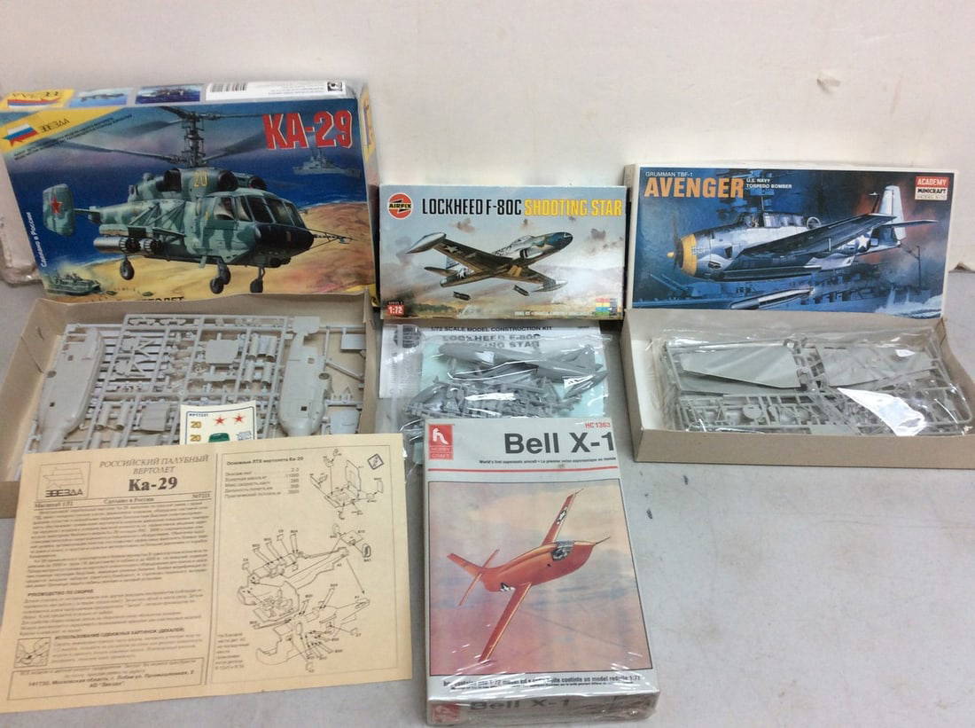Vintage Ka-29, Lockheed F-80c, Bell X-1(sealed), Torpedo Bomber Model ...