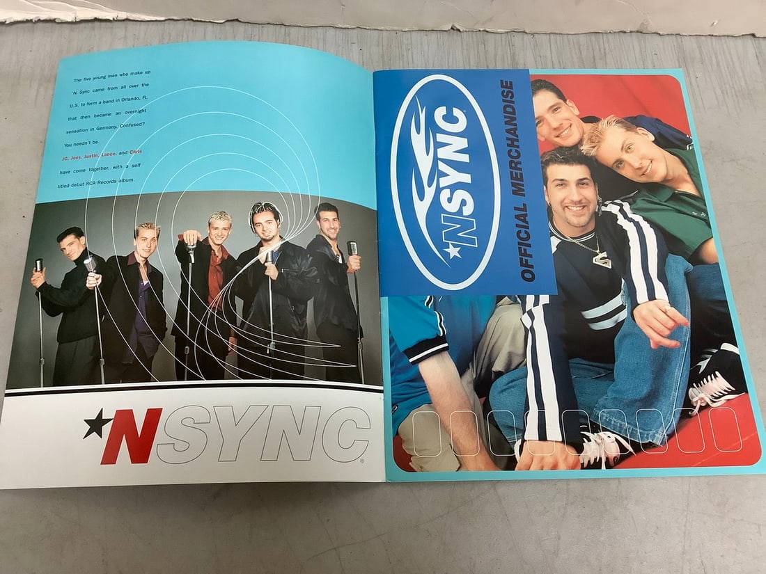 1998 N Sync Concert Booklet Auction