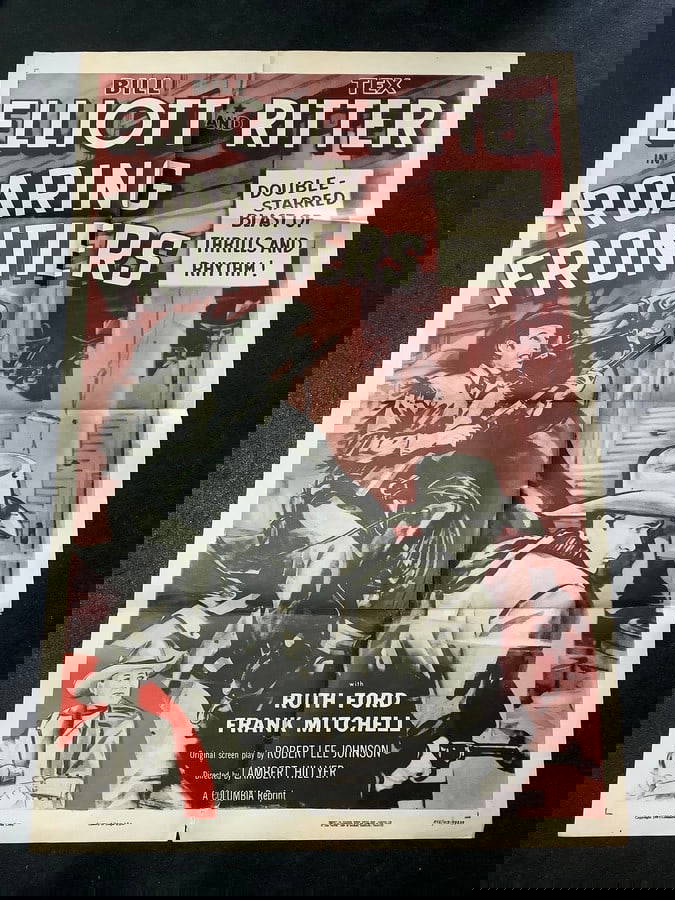 Elliot And Ritter In Roaring Frontiers Movie Poster(41in.x53.5in.) Auction