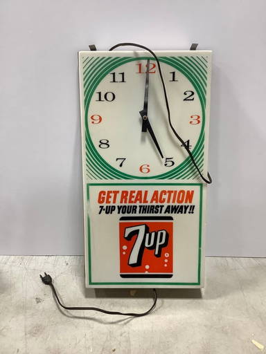 Vintage 7up Clock Wall Decor(11in.x20.5in.x3in.)