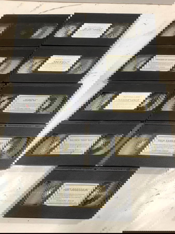 Various Vhs Tapes With Adult Movies (cloud 69, Big Dick Tight Slit ...