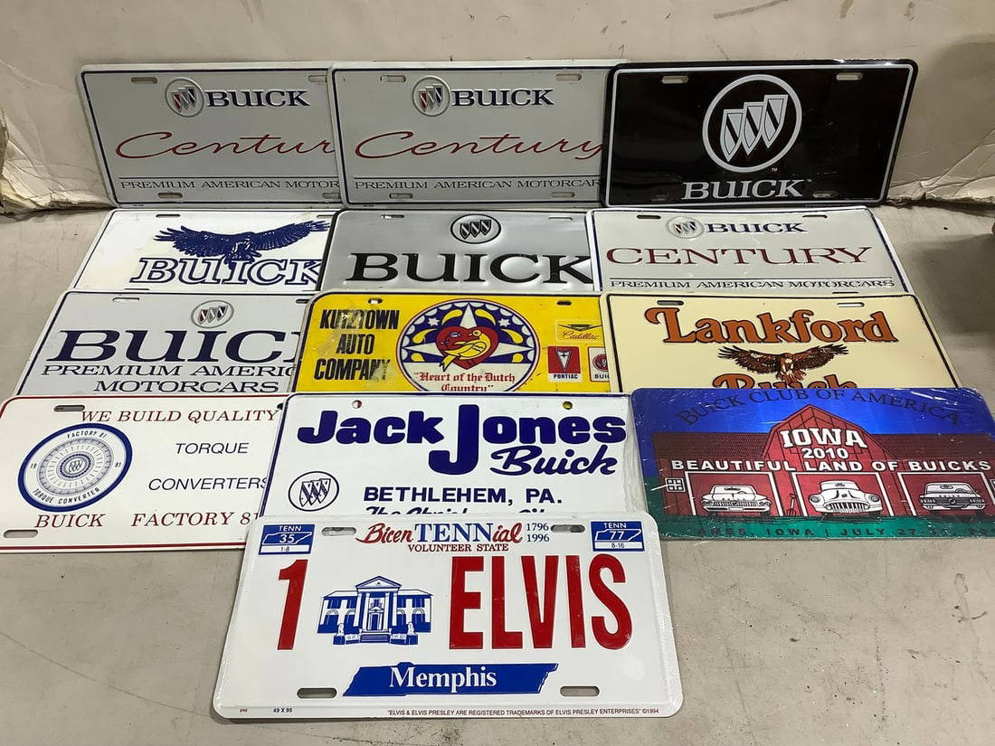 Vintage Automobile Dealership Booster Plates-1980's And 90's Auction