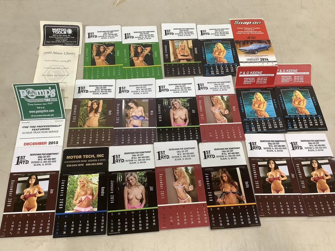 Mini Sexy Model Promo Calendars Snap On, Matco Tools, And More Auction