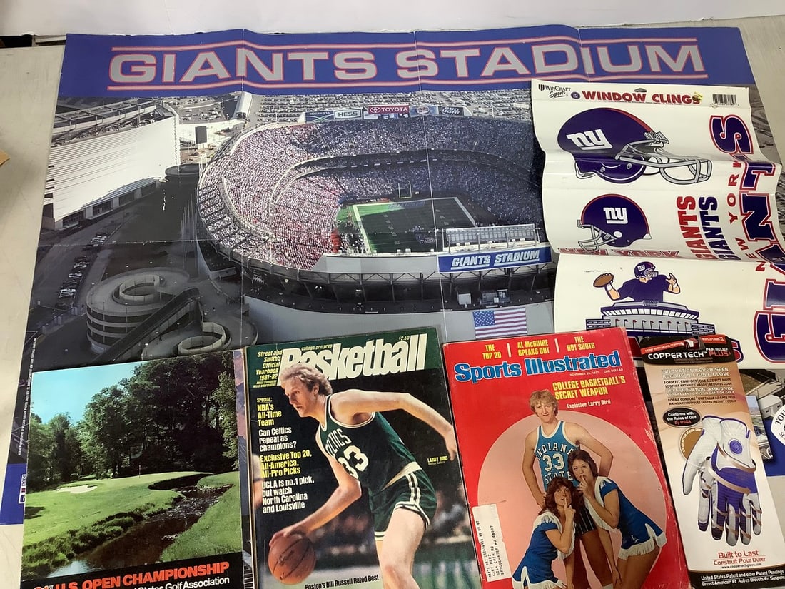 Vintage Sports Magazines, Giants Stadium Poster (24inx36in), And More ...