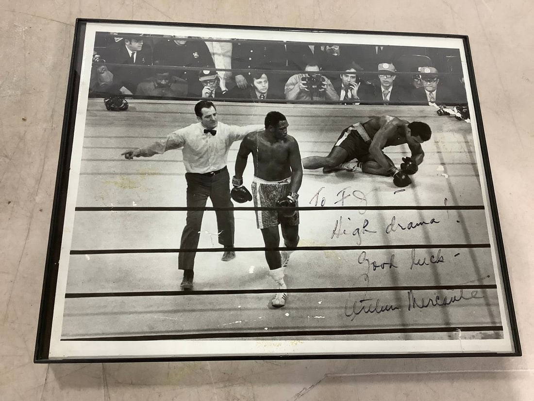 Framed Black And White Muhammad Ali Photographic Print Signed(8.25in ...