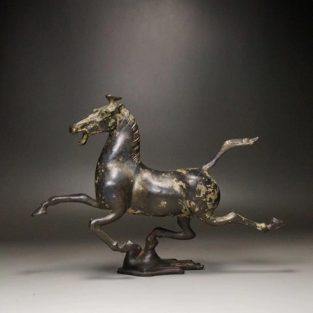 Chinese Tang Period Bronze Flying Horse Statue