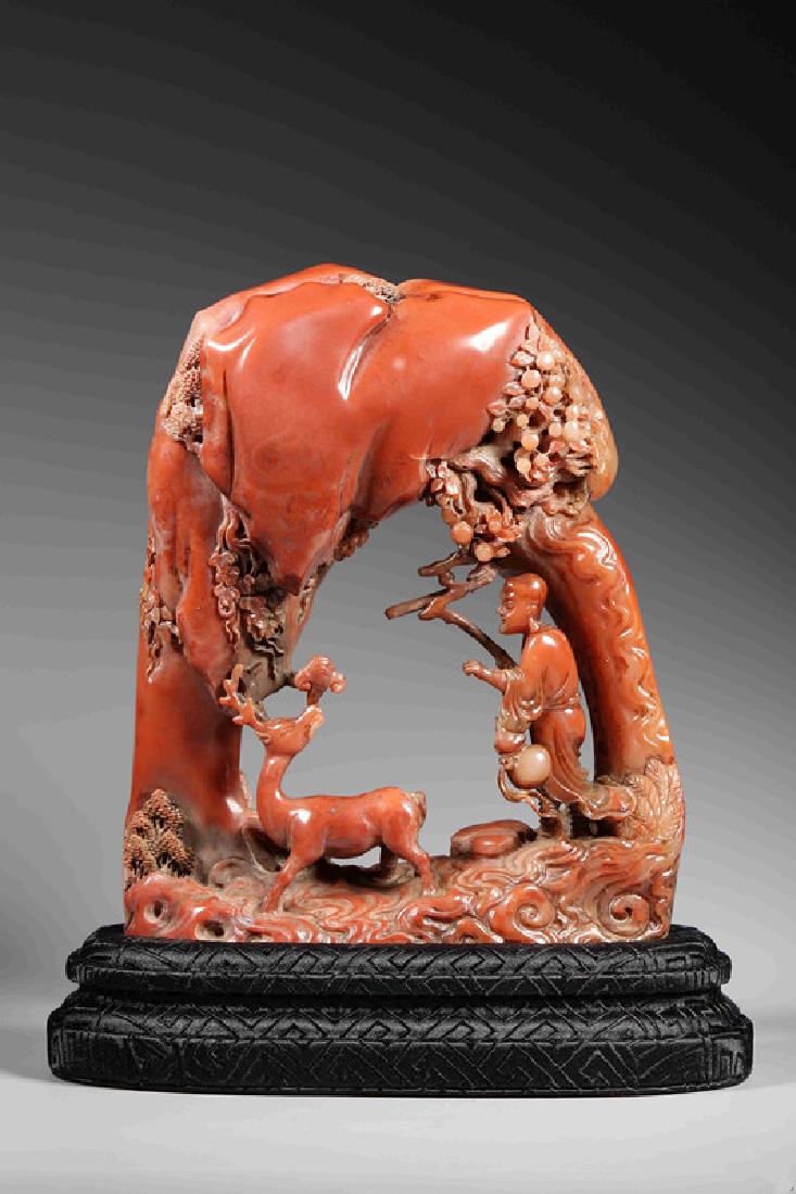 Chinese Shoushan Stone Statue