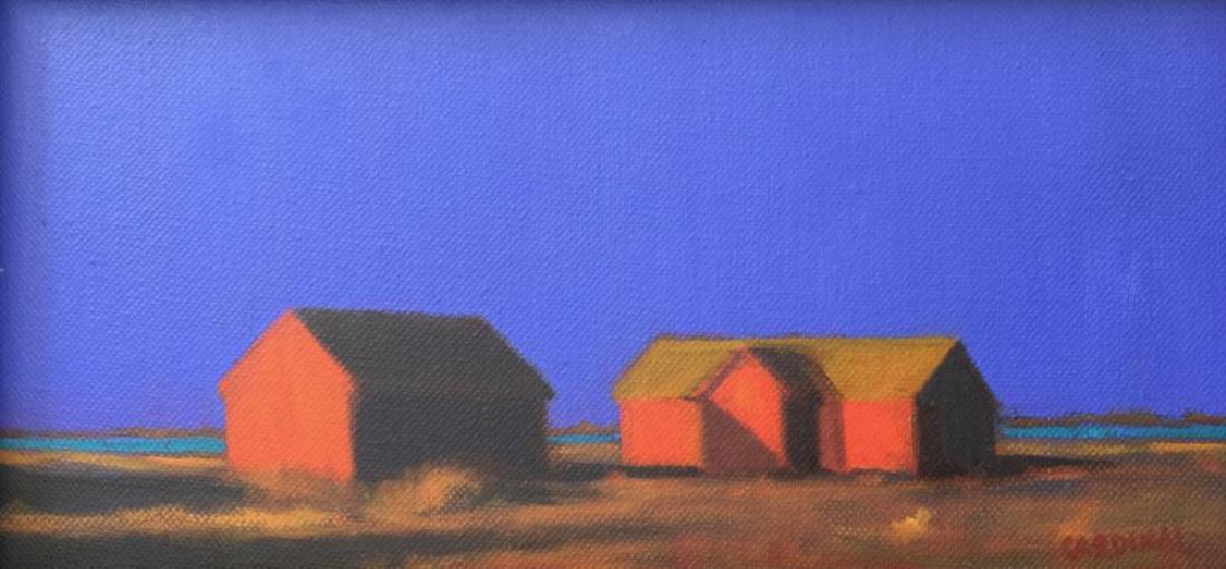 Robert Cardinal (1936 ), Beach Cottages, Oil