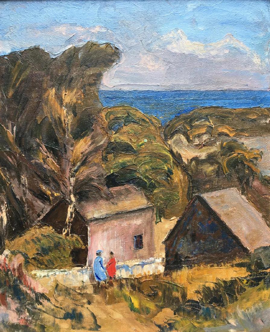 HEINRICH PFEIFFER (1874-1960), By A Sea Town, Oil on