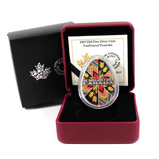 2017 Canada $20 Traditional Pysanka (egg Shaped) Fine