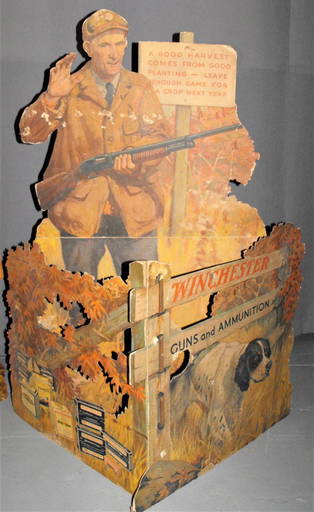 1934 Winchester Advertising Cardboard Display Sign