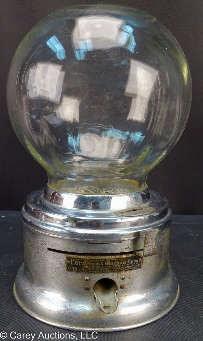 Ford Gum & Machine Co Glass & Metal Gumball Machine