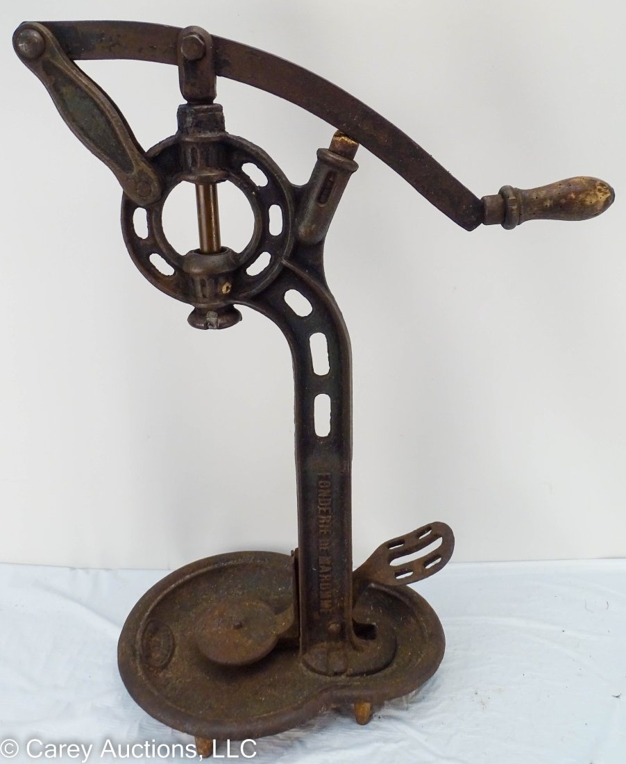 Antique Cast Iron Wine Bottle Corker Fonderie De Maromme C.H. Pinel ...