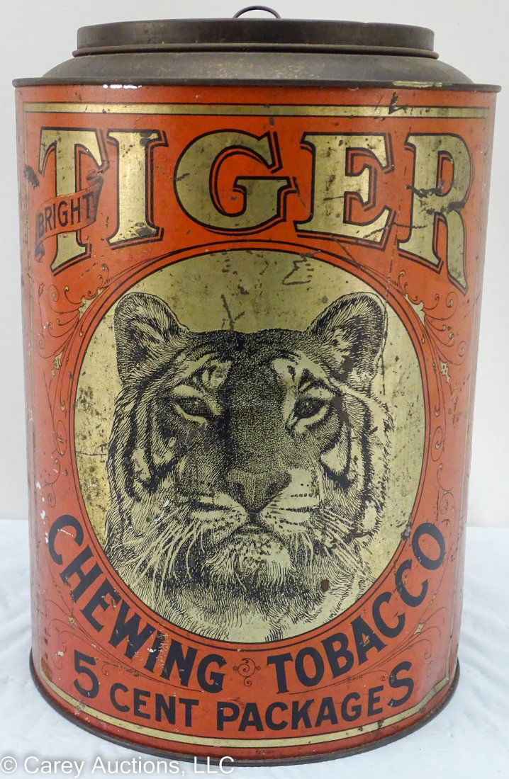 Tiger Chewing Tobacco Country Store Advertising Tin (#0293) on Jan 01 ...