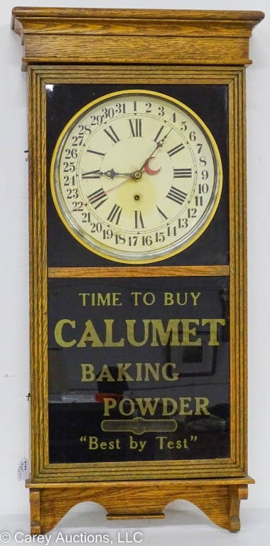 Calumet Baking Powder Advertising Regulator Clock Auction