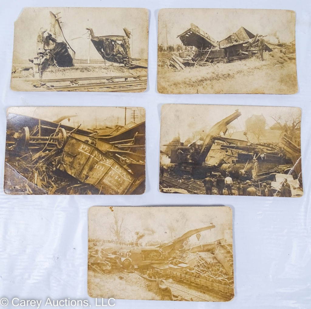 10 Rppc Postcards Prr New Portage Pa Train Wreck Auction