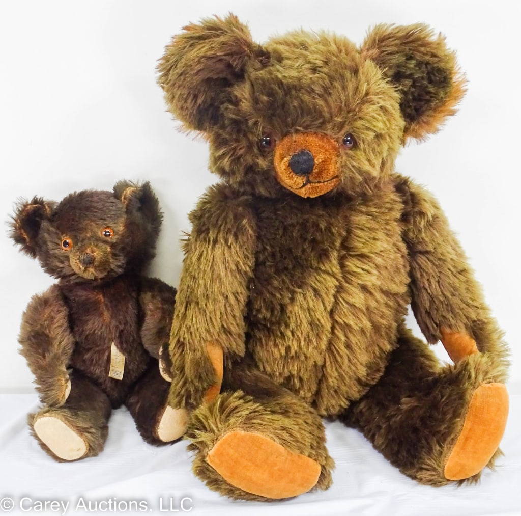 2 Vintage Knickerbocker Mohair Teddy Bears Auction