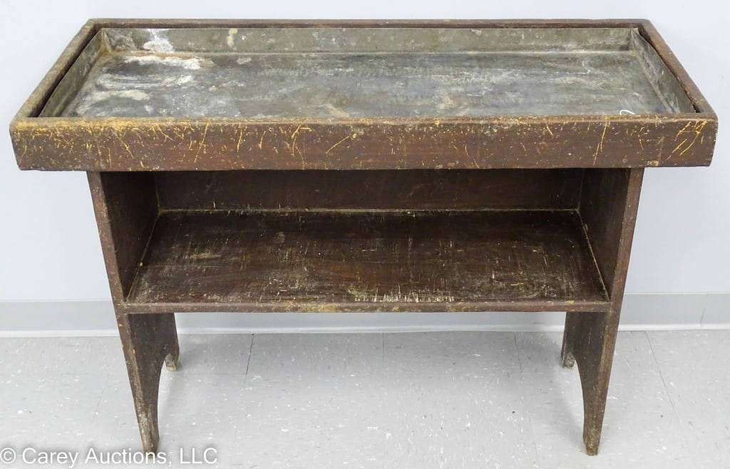 Primitive Open Front Dry Sink With Crock Shelf Auction