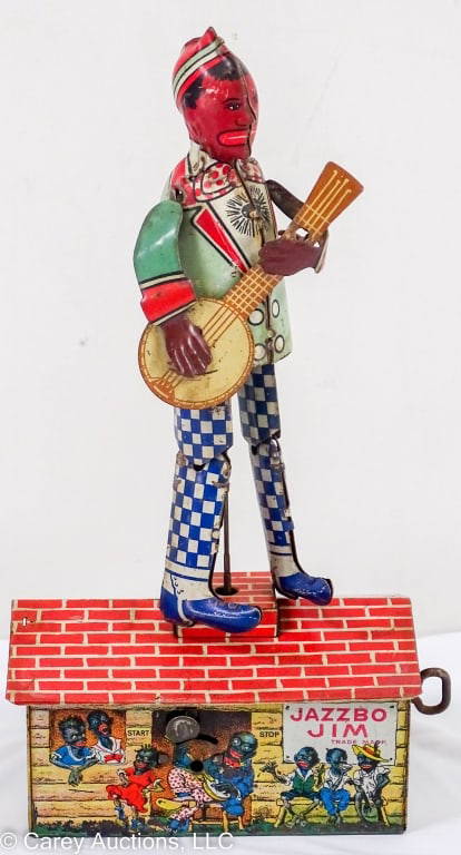 Strauss Jazzbo Jim Dancing Tin Litho Windup Auction