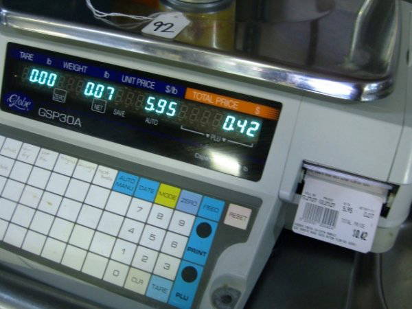 Globe Gsp30a 30lb. Digital Label Printing Scale