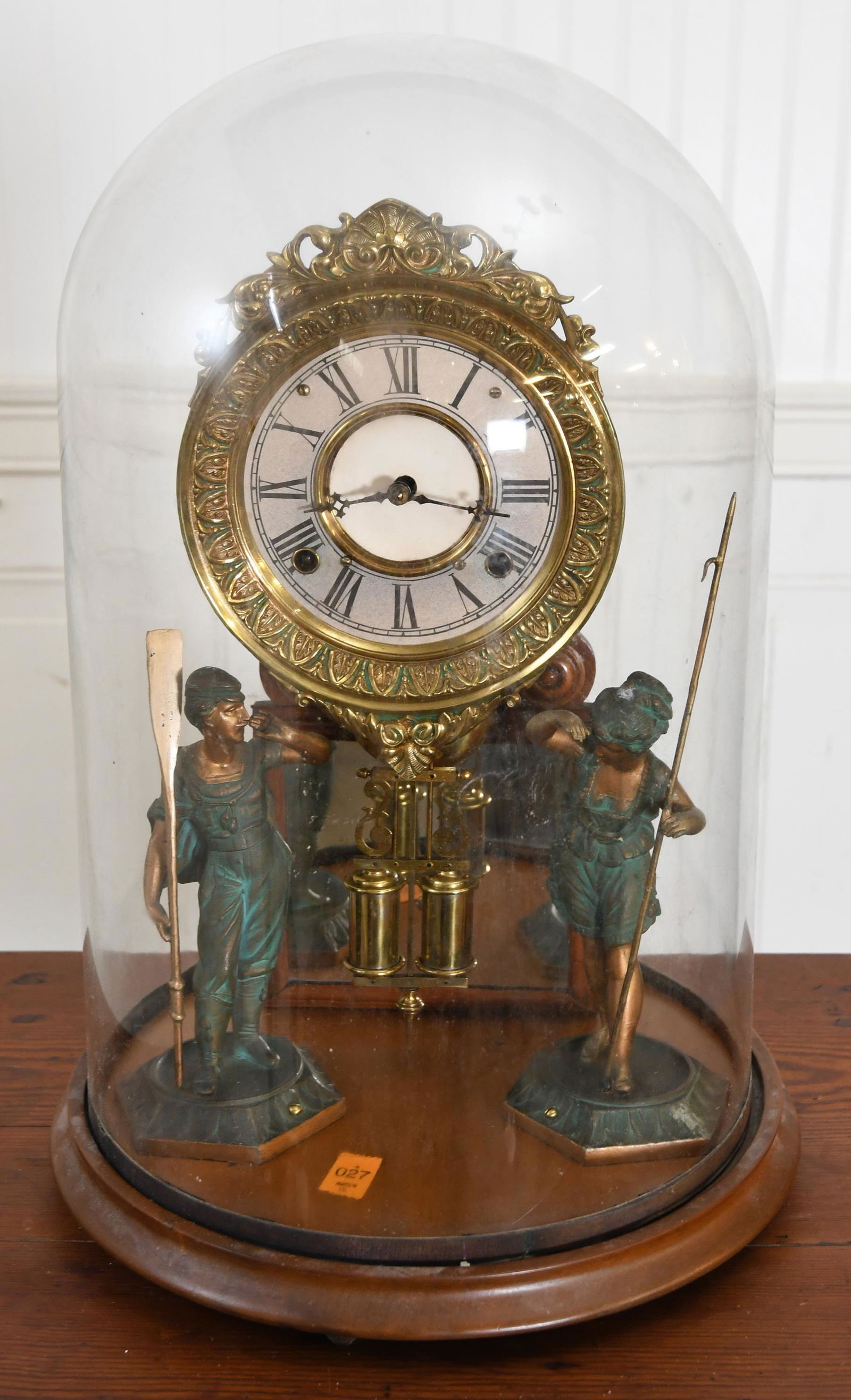 VICTORIAN MIRRORED BACK SHELF CLOCK WITH BELL JAR, - Aug 06, 2021 ...