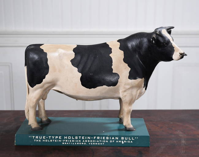 Carved And Painted Advertising Cow, Display Masters