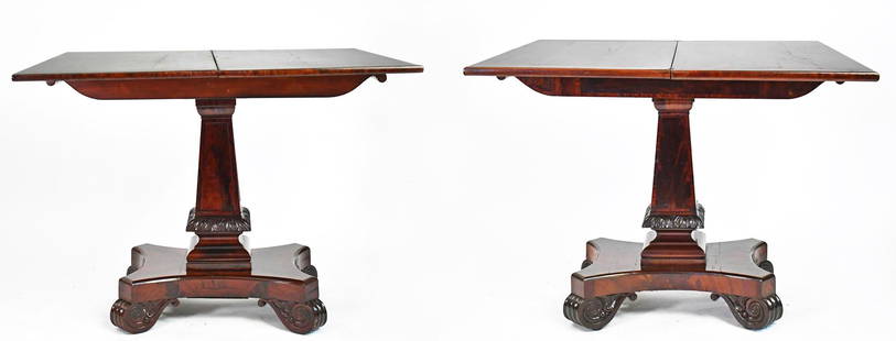 Pair Of Isaac Ogden Classical Mahogany Recamier