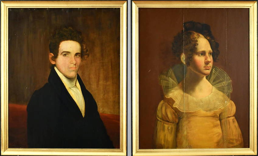 PAIR OF CEPHAS THOMPSON PORTRAITS. - Nov 20, 2021 | William Smith Auctions in NH