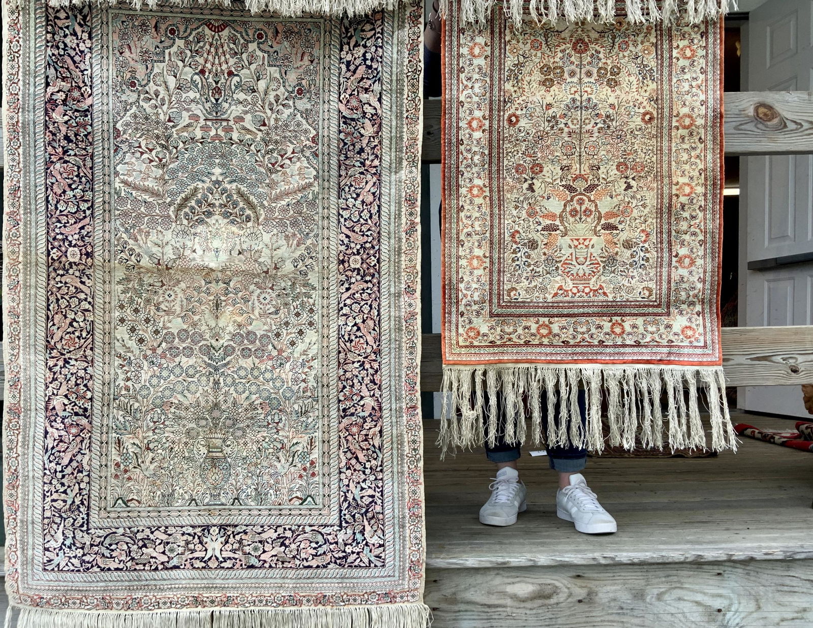 TWO PERSIAN SILK MATS. (#0007R) on Jun 01, 2022 | William Smith ...