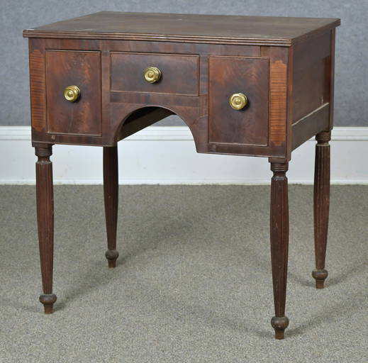 American 19th C. Federal Inlaid Dressing Table.