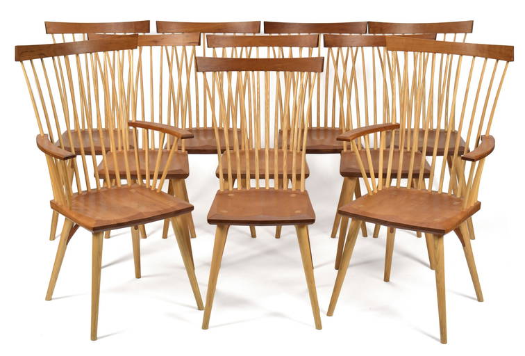 Set Of Ten Thomas Moser Chairs.