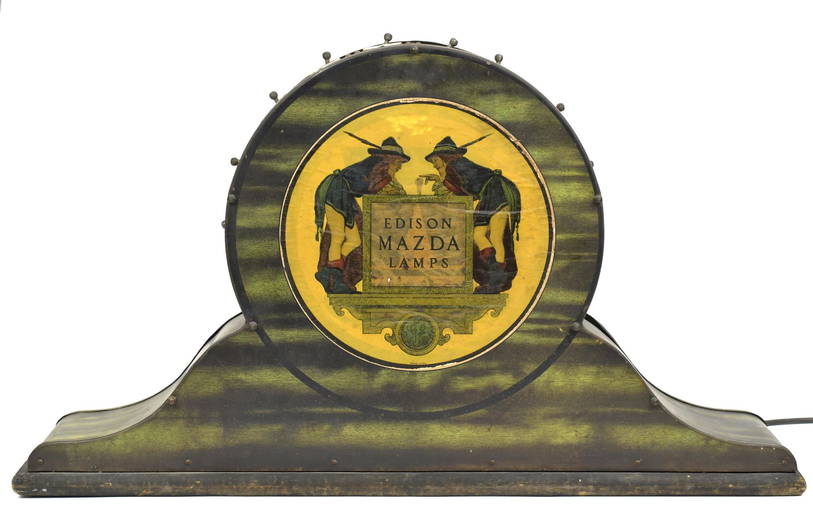 Vintage Edison Mazda Lamps Lightbulb Display.