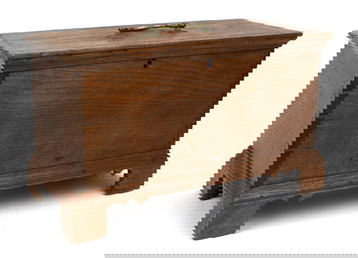 Chippendale Walnut Miniature Dower Chest.