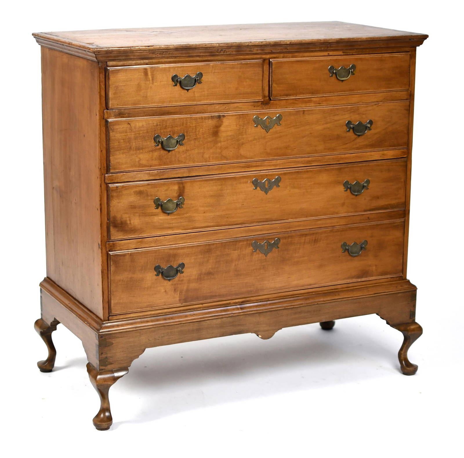 18th C. Queen Anne Chest On Frame. Auction