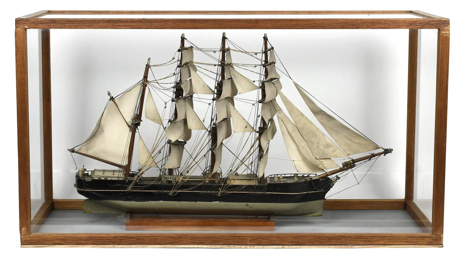 19th C Ship Model, Four Masted Bark. Auction
