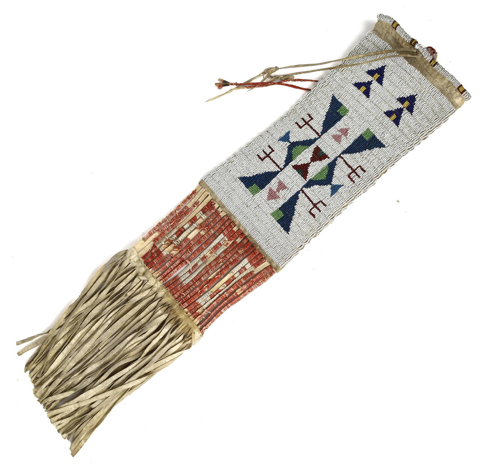 Antique Native American Beaded Pipe Bag. Auction