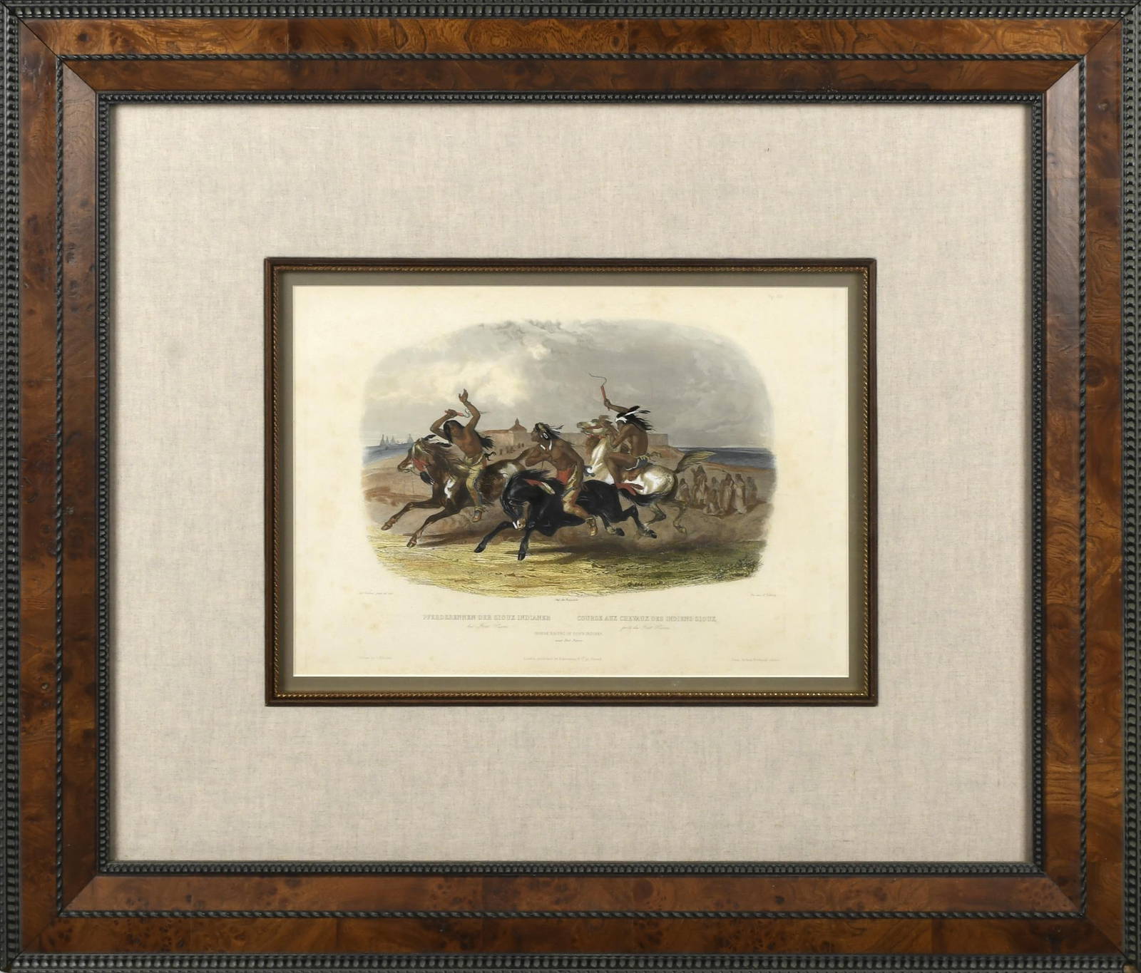 Two 19th C. Karl Bodner Hand Colored Engravings. Auction