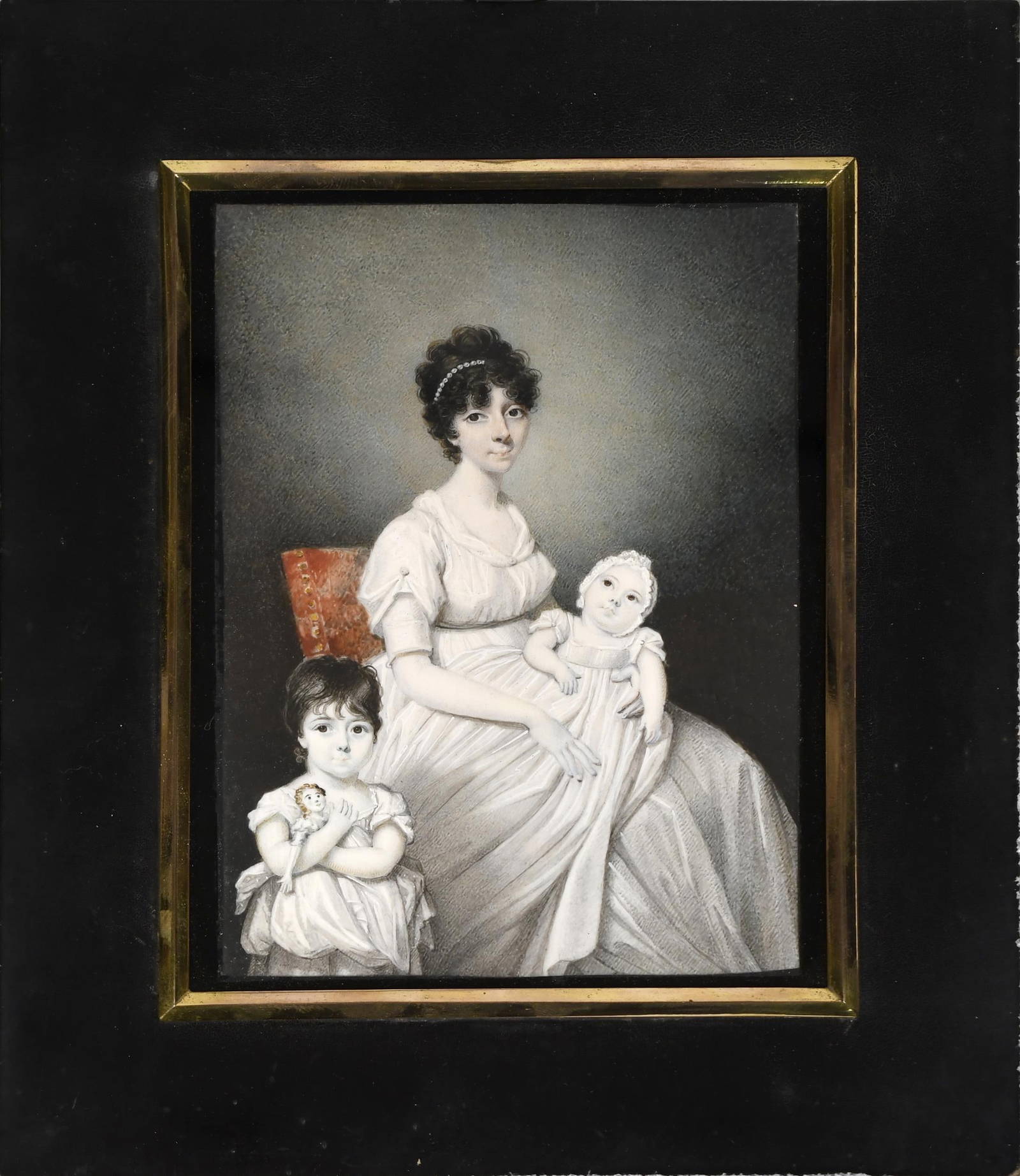 Early 19th C. American School Miniature Portrait. Auction